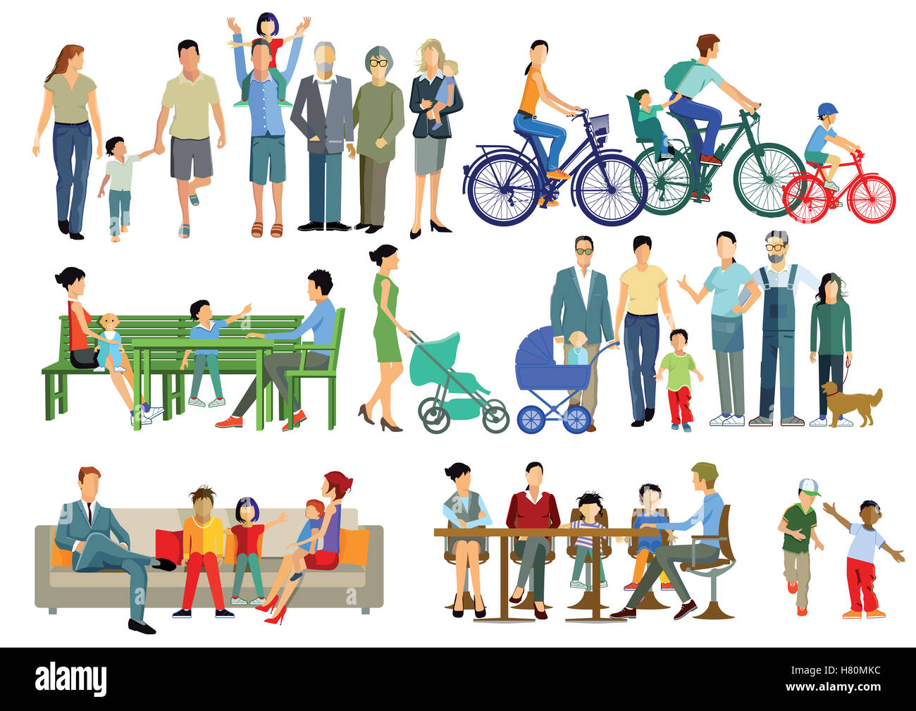 Family generations meeting Stock Photo - Alamy