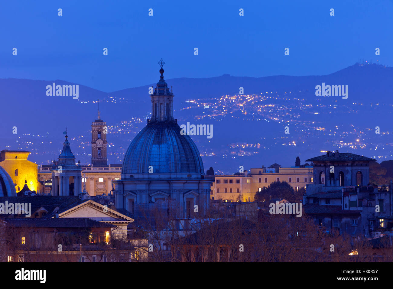 Rome. View of skyline cityscape rooftop panorama: Vittorio Emanuele ...