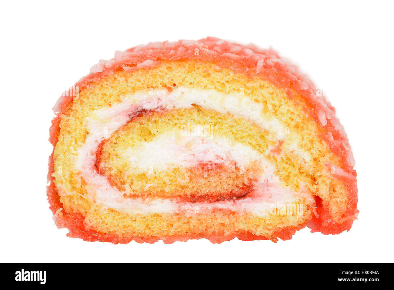 macro strawberry jelly roll cake Stock Photo - Alamy
