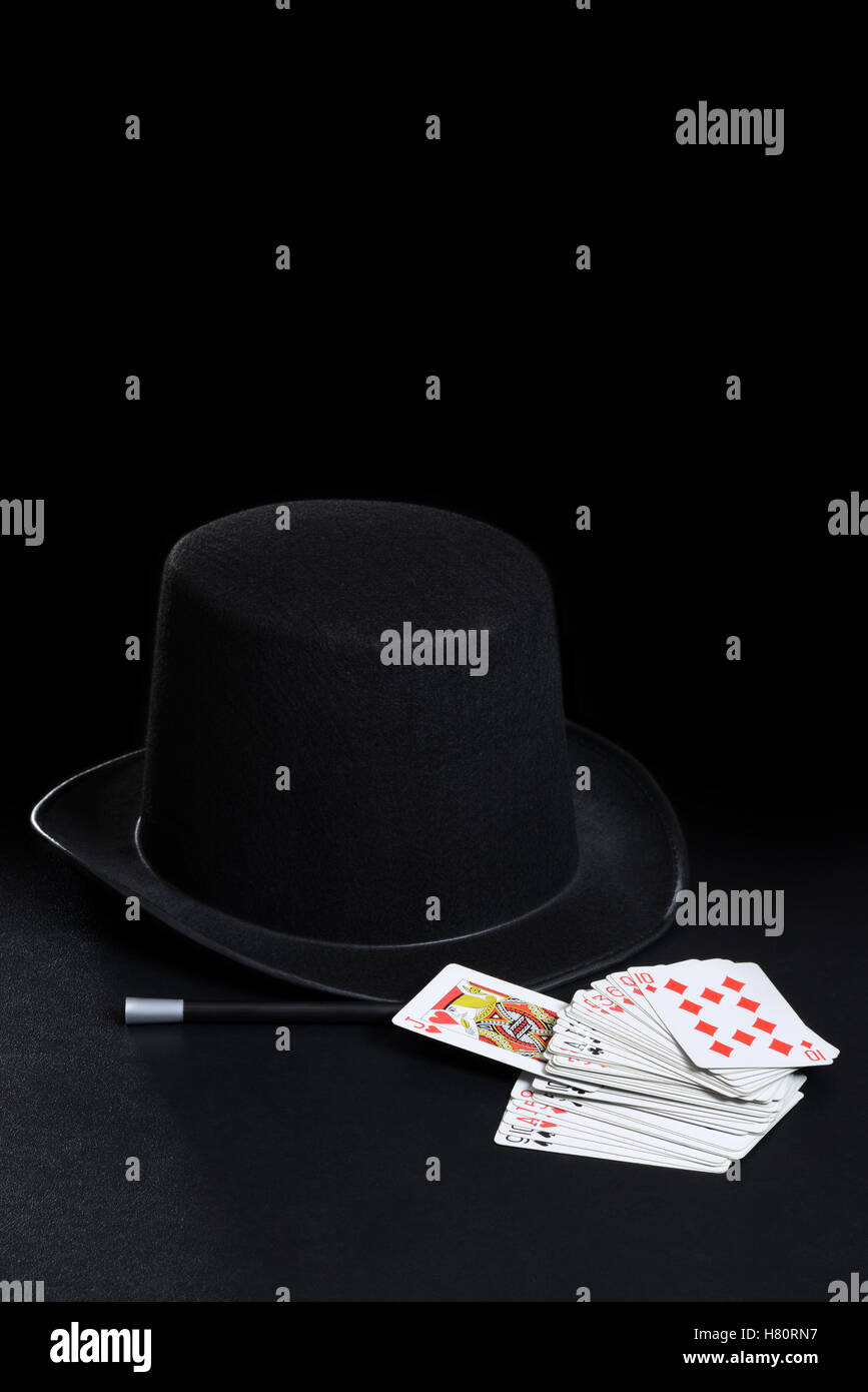 Magician hat wand hi-res stock photography and images - Alamy
