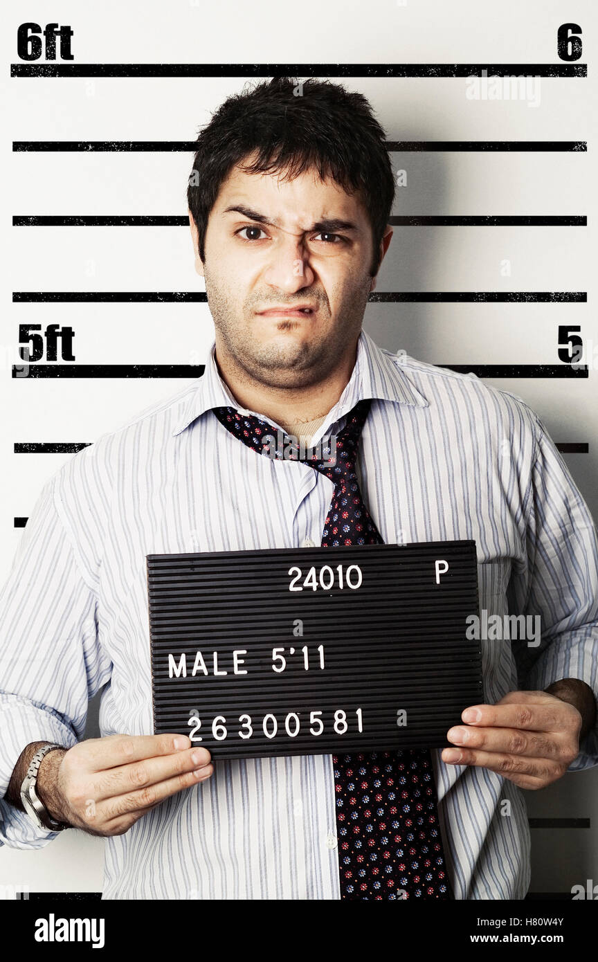 Male police mug shot Stock Photo - Alamy