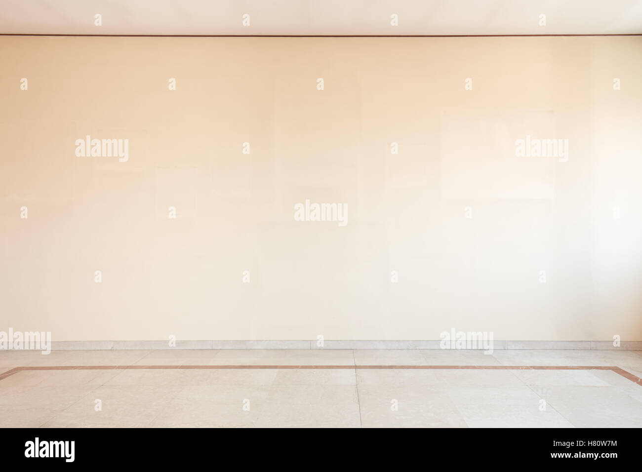 Empty room with marble floor and white blank wall Stock Photo - Alamy