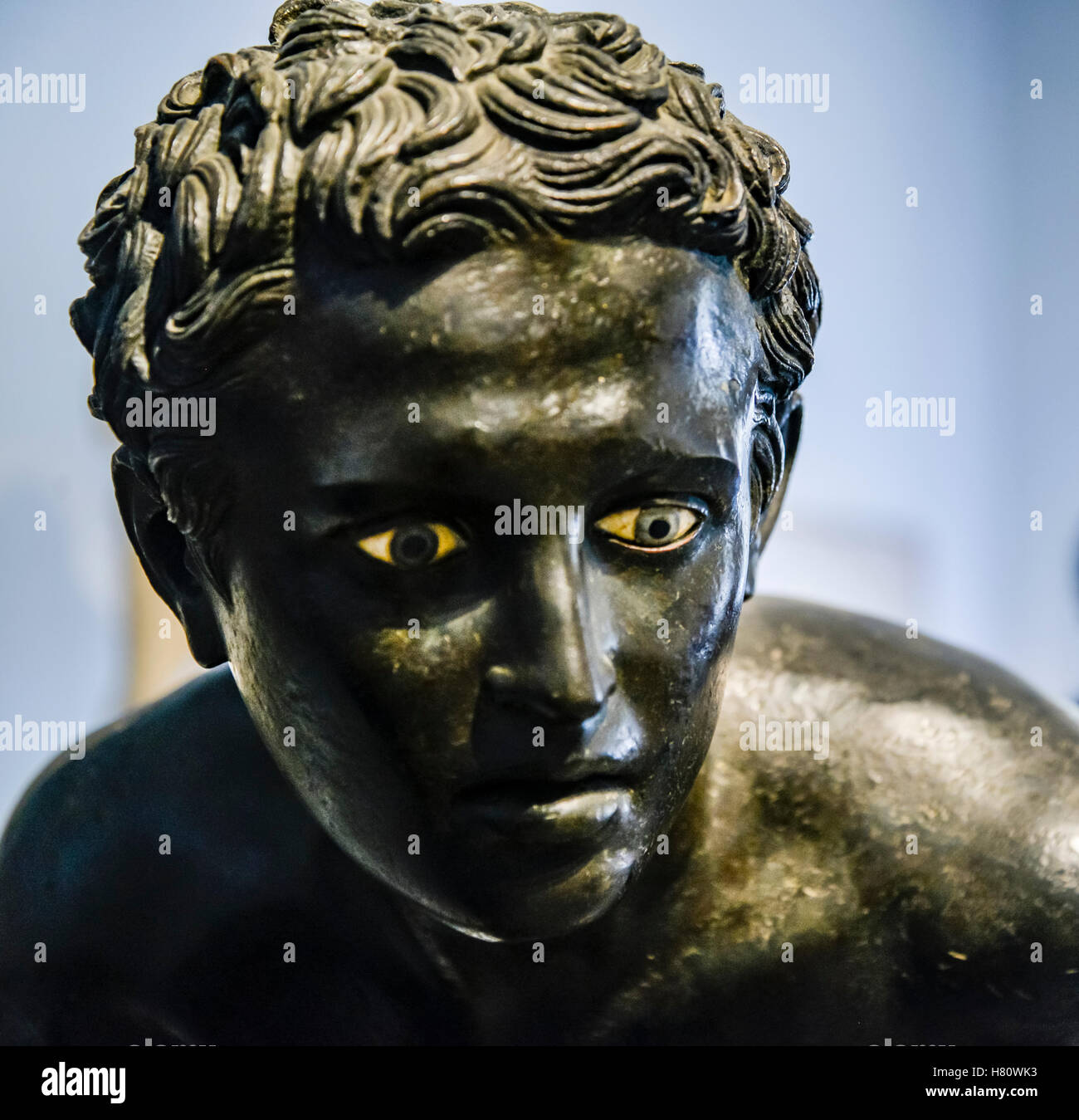 The runners, bronze statue in Naples National Archaeological Museum ...