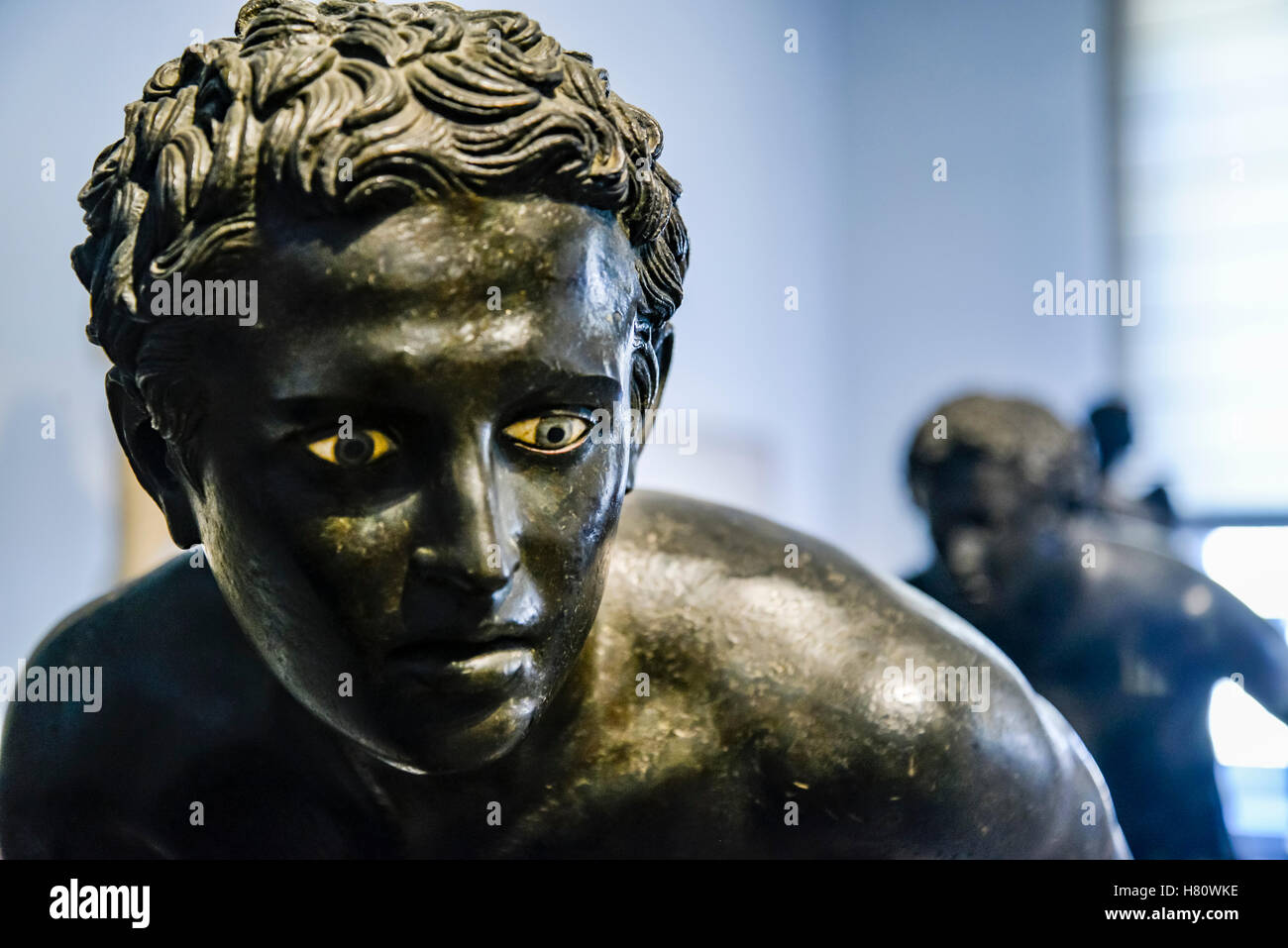 The runners, bronze statue in Naples National Archaeological Museum ...