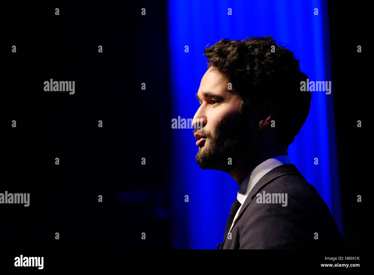 Daniel Susskind speaking at the Huxley Summit, which is being held by ...
