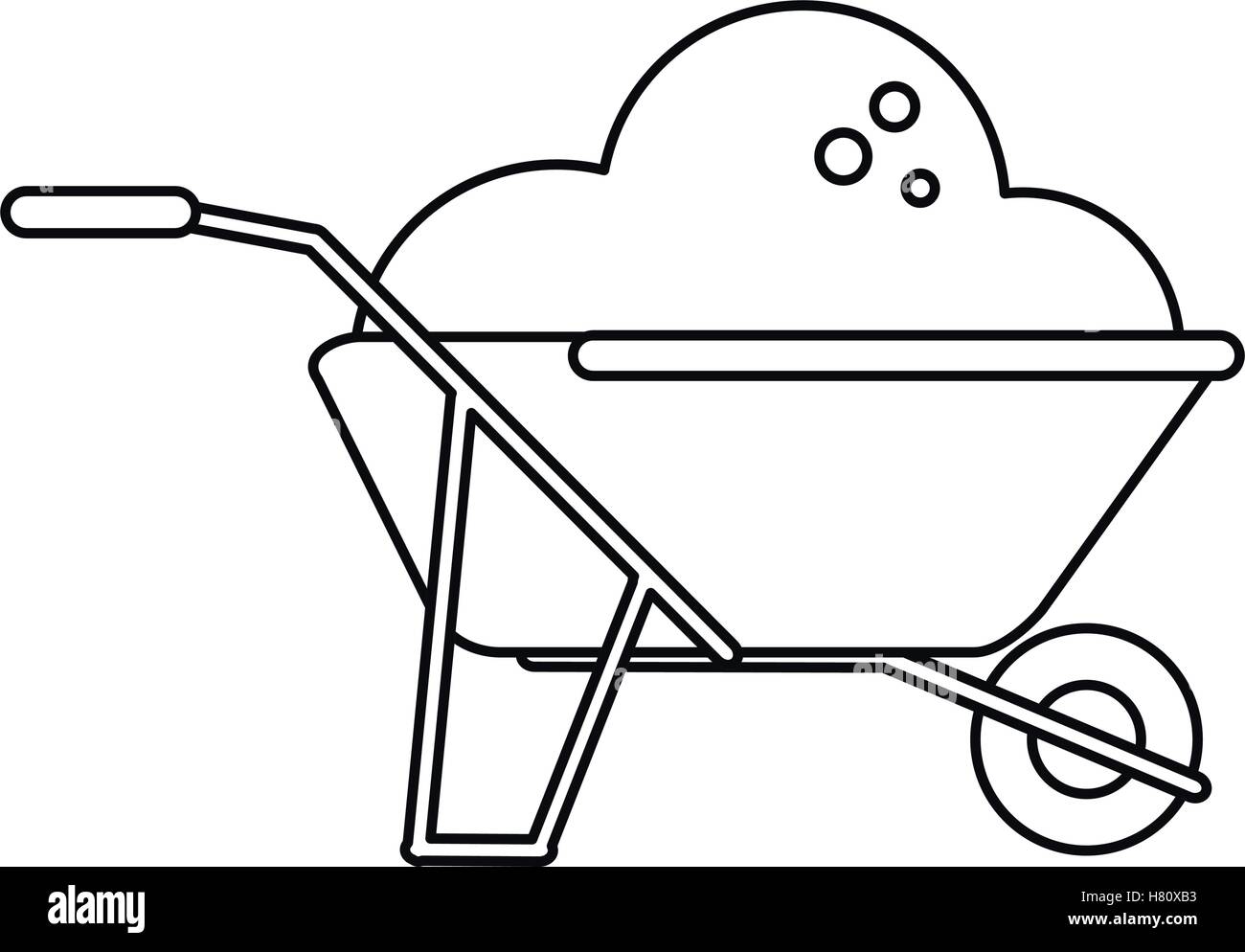 wheelbarrow tool of farm design Stock Vector Image & Art - Alamy
