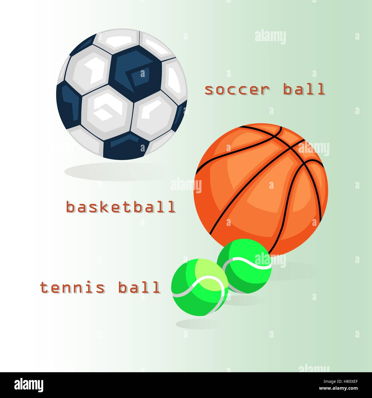 Basketball football baseball soccer hi-res stock photography and images ...