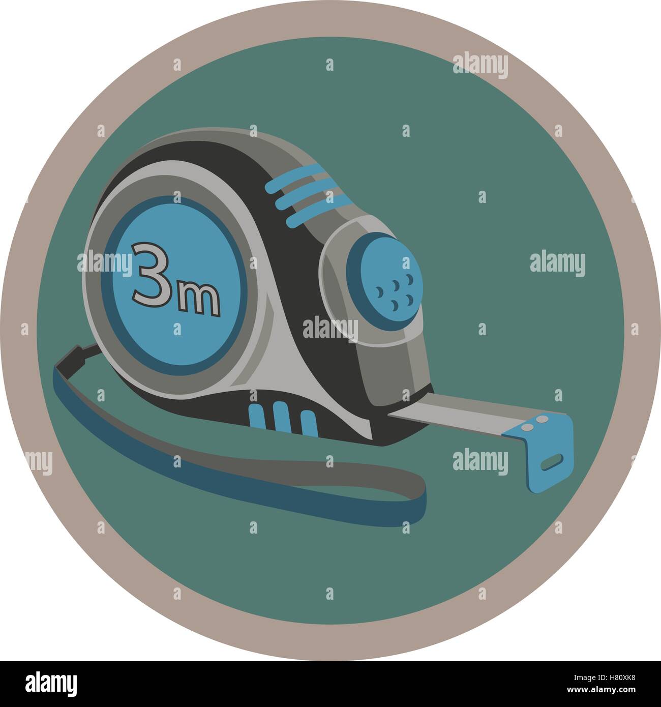 The Measuring Tool Icon Construction Measuring Tape Stock Vector
