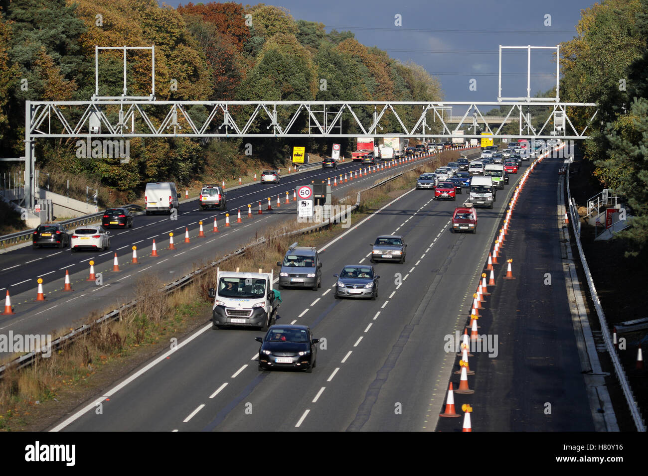 smart motorway M3 Stock Photo - Alamy