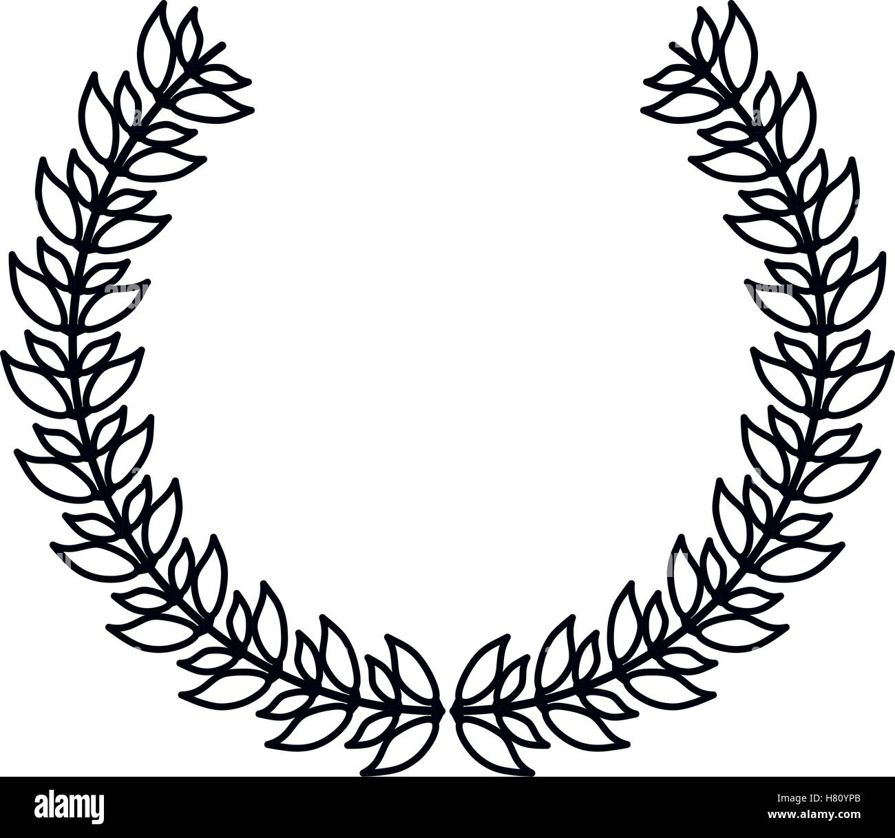 Isolated leaves wreath design Stock Vector Image & Art - Alamy