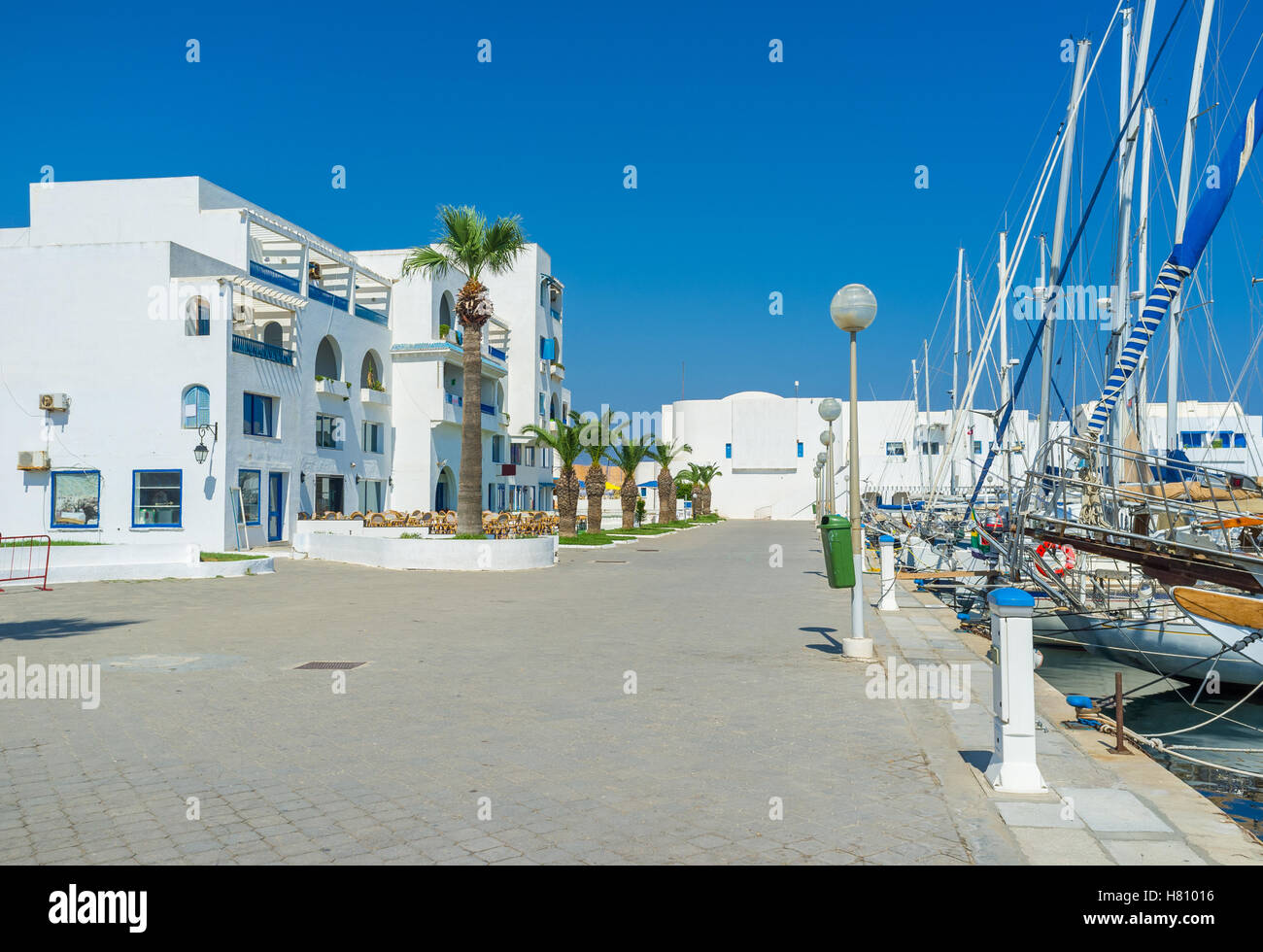 During the hot summer day the port is the most quiet and empty place ...