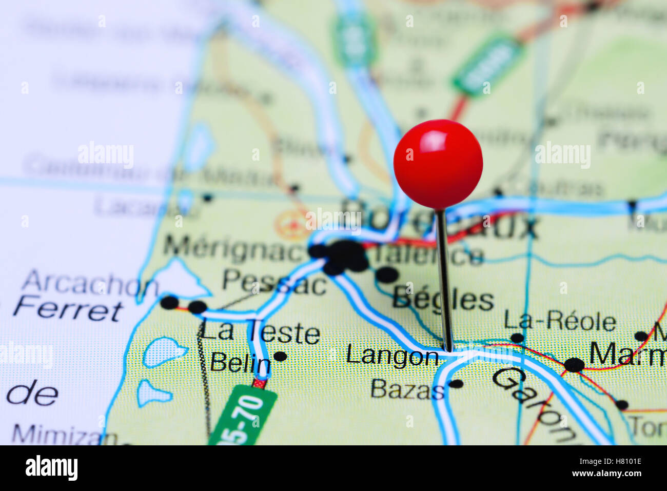 Langon map hi-res stock photography and images - Alamy