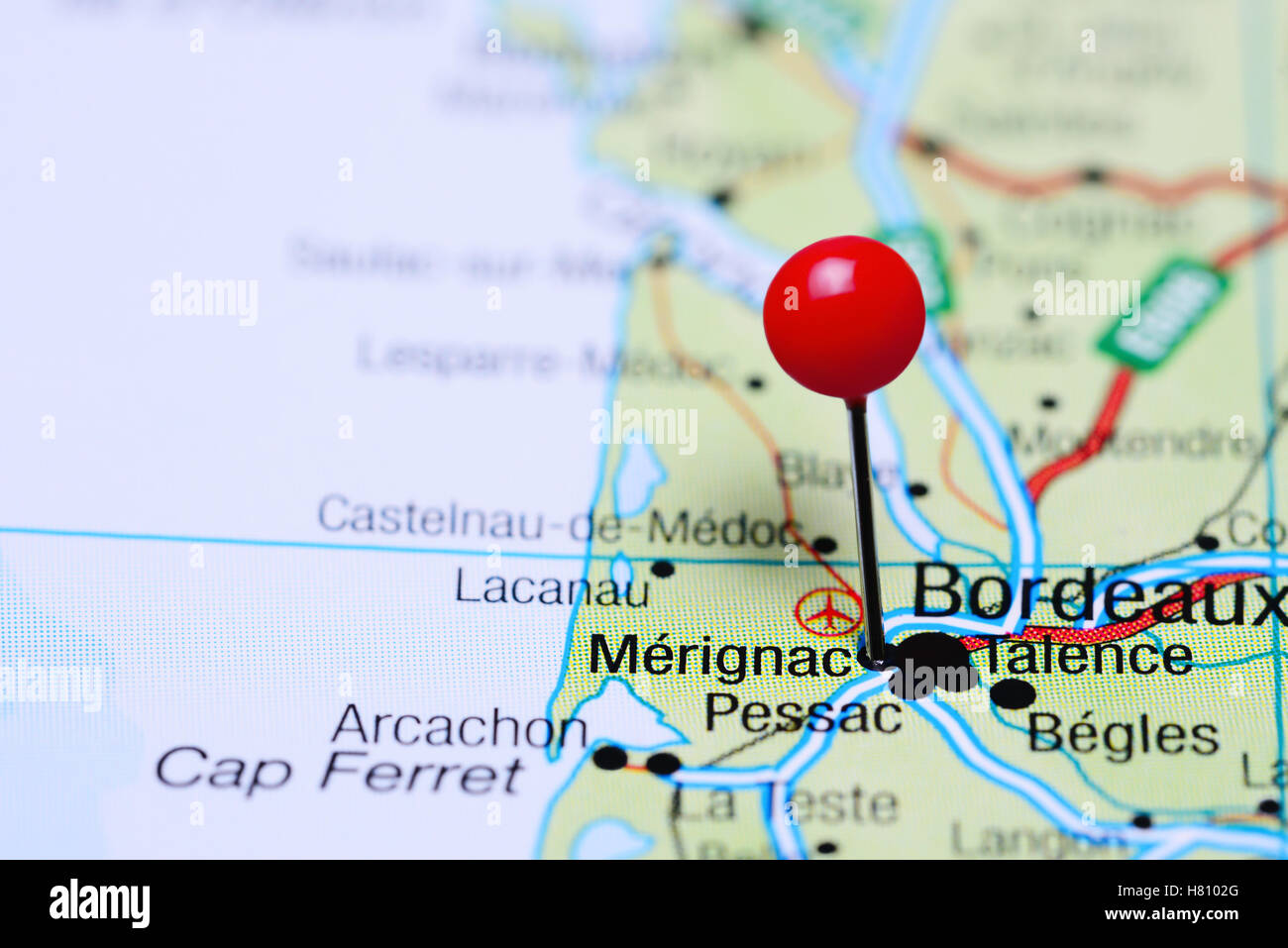 Merignac map hi-res stock photography and images - Alamy