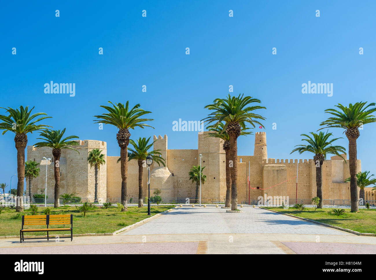 Ribat fortress is the visit card of Monastir, Tunisia Stock Photo - Alamy
