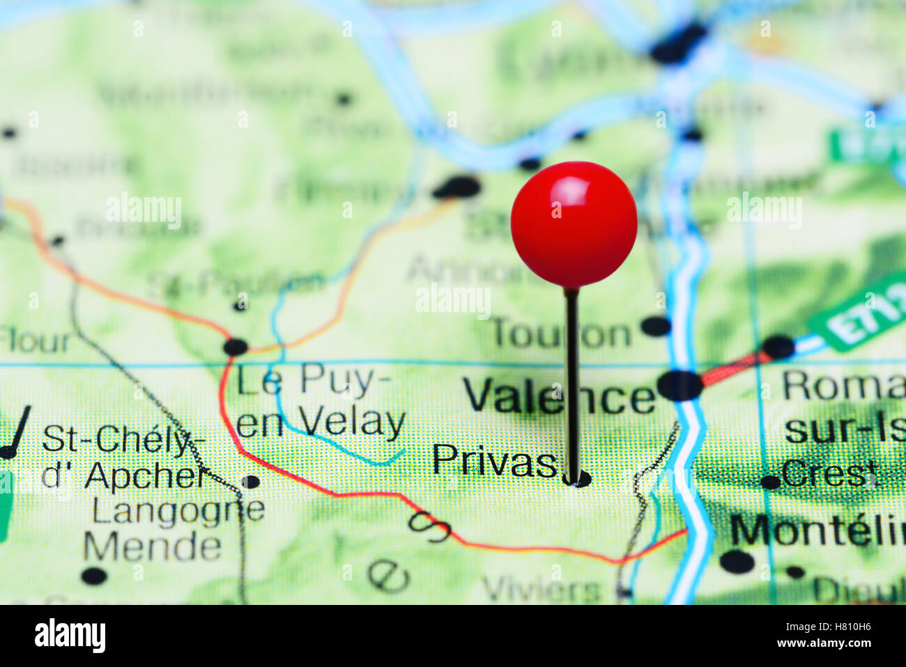 Privas map hi-res stock photography and images - Alamy