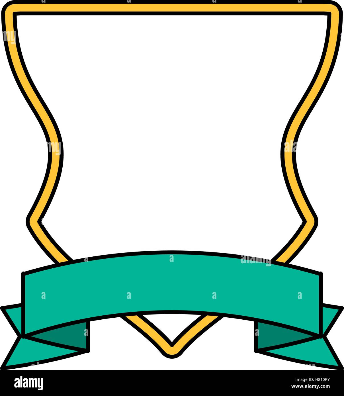 Isolated shield with ribbon design Stock Vector Image & Art - Alamy