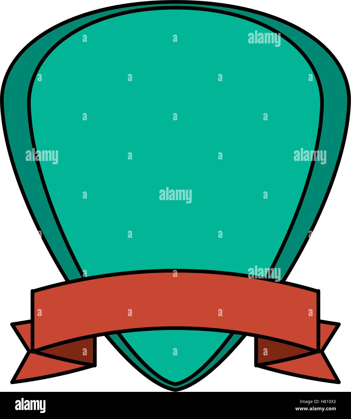 Isolated shield with ribbon design Stock Vector Image & Art - Alamy