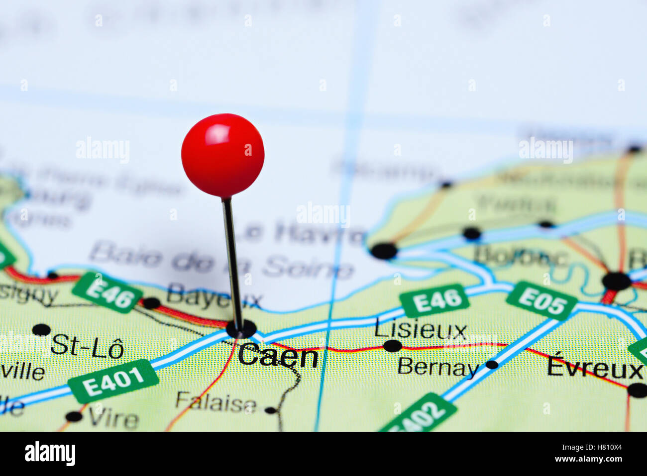 Caen on a map hi-res stock photography and images - Alamy