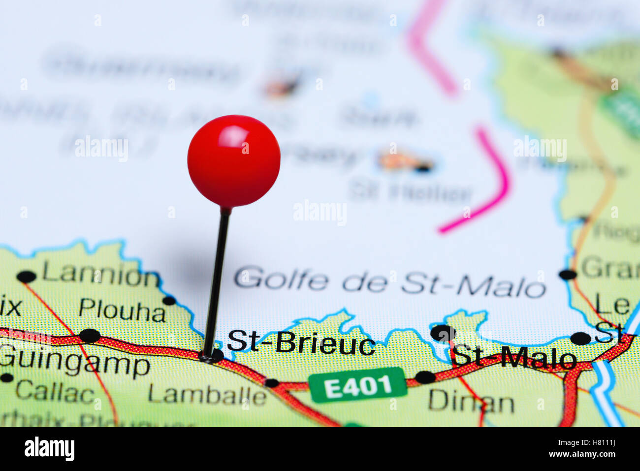 St brieuc map hi-res stock photography and images - Alamy