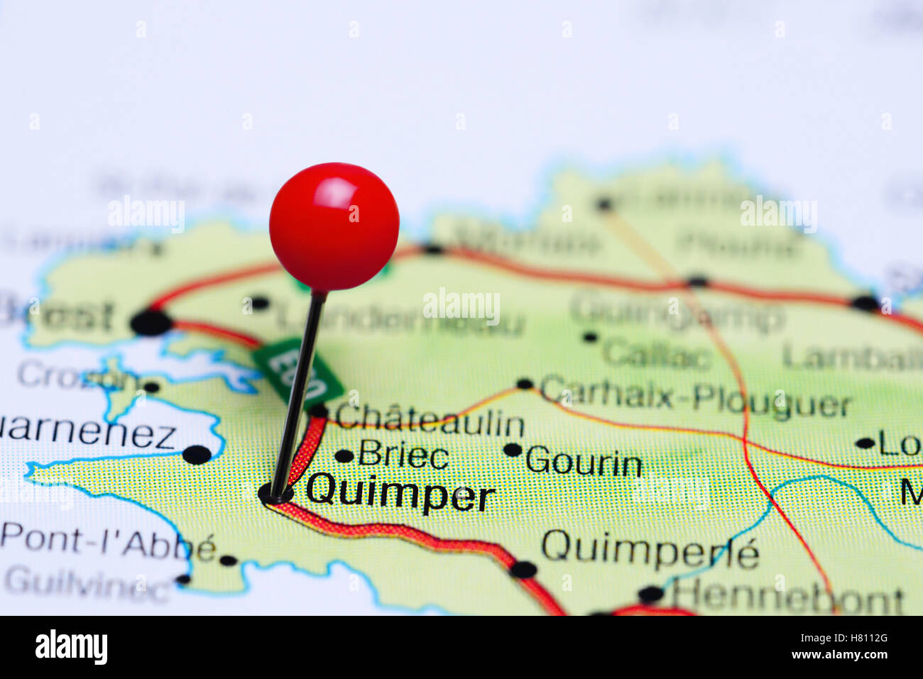 Quimper map hi-res stock photography and images - Alamy