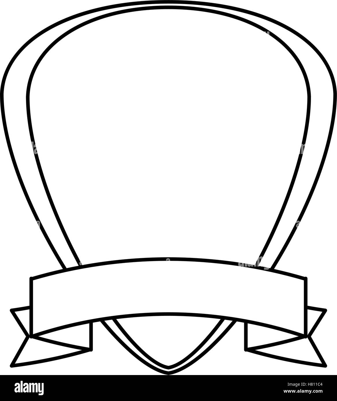 Isolated shield with ribbon design Stock Vector Image & Art - Alamy