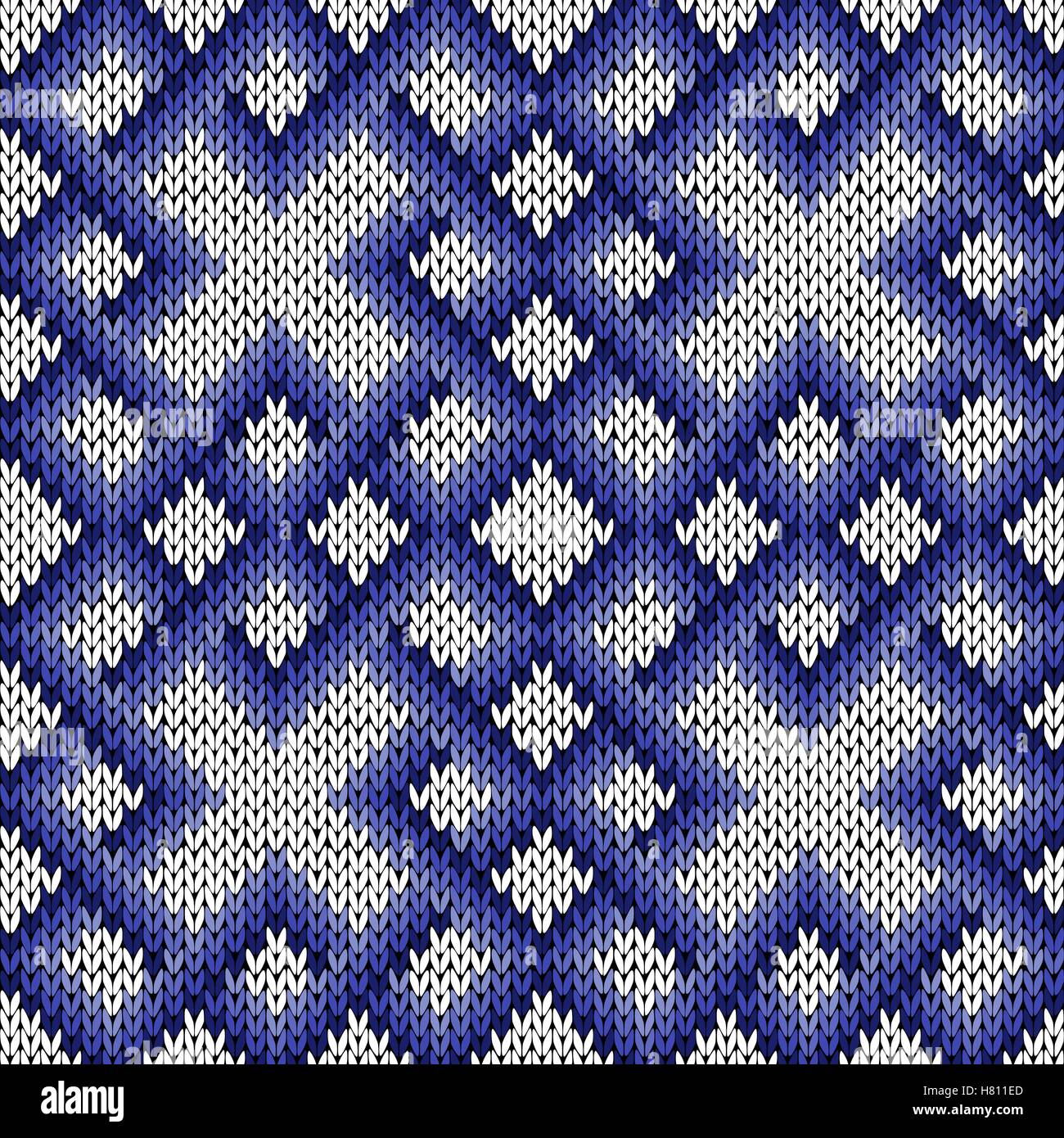 Abstract knitting ornamental seamless vector pattern as a knitted ...