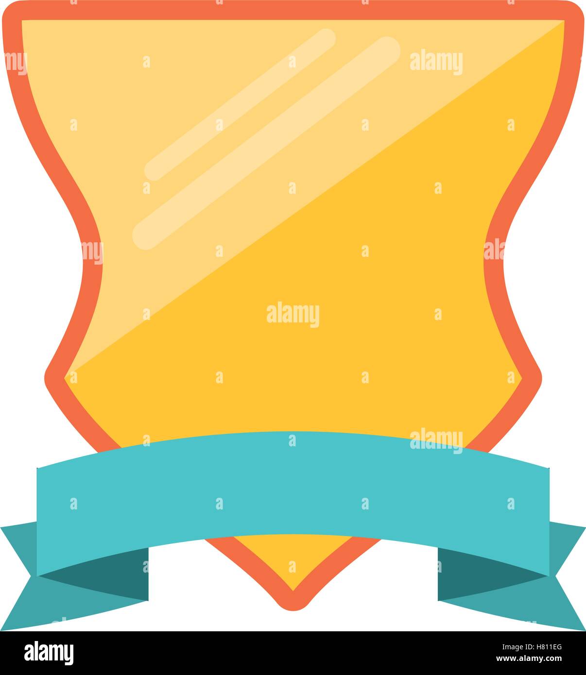 Isolated shield with ribbon design Stock Vector Image & Art - Alamy