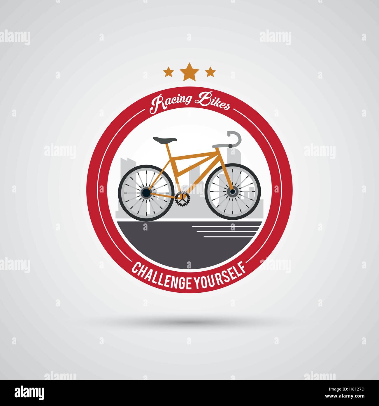 Bike inside circle and healthy lifestyle design Stock Vector Image ...