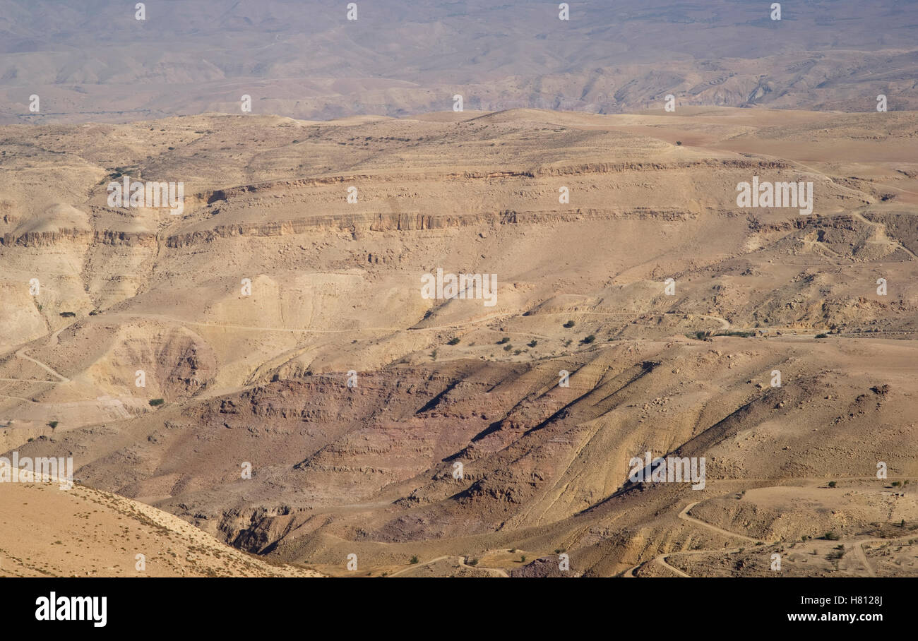 Jordan Rift Valley. View from Mount Nebo of Jordan Valley Stock Photo ...