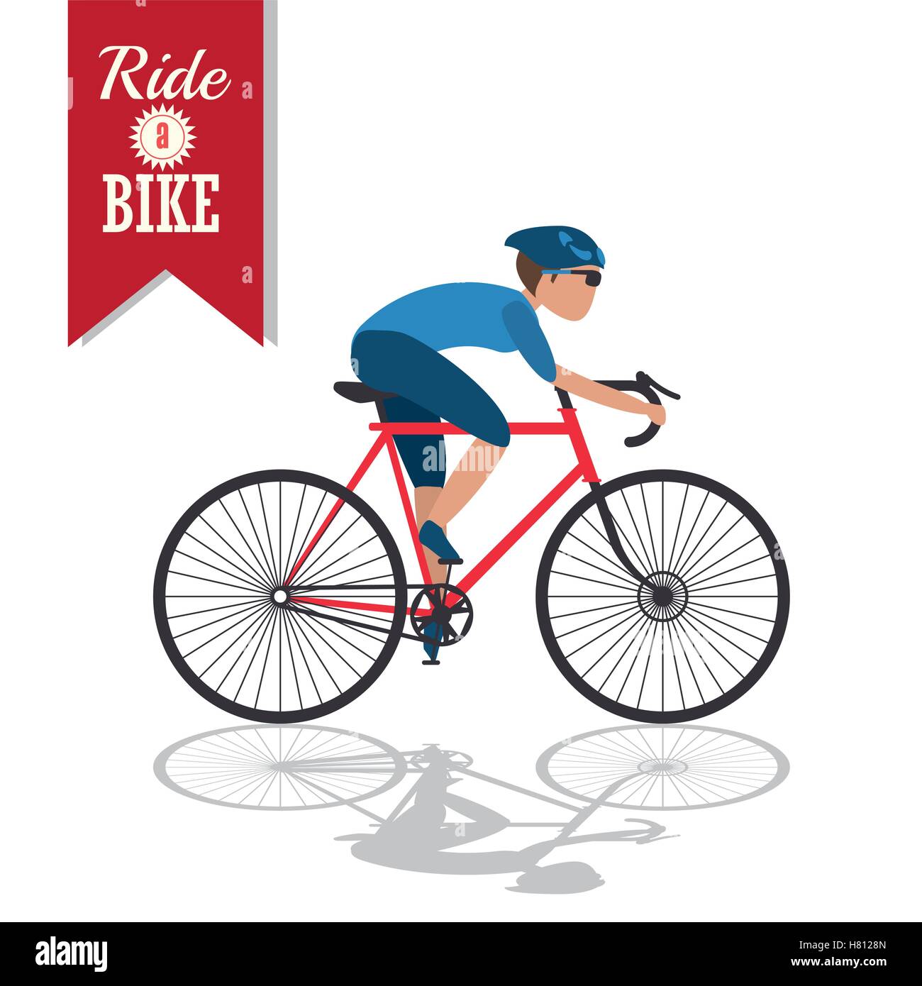 Isolated man riding bike design Stock Vector Image & Art - Alamy
