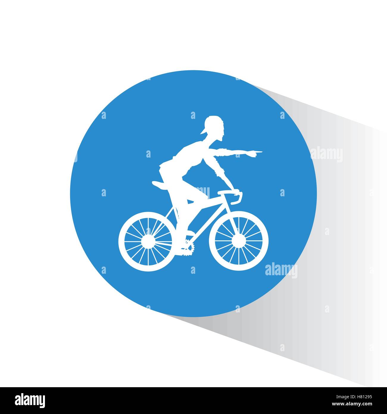Man riding bike inside circle design Stock Vector Image & Art - Alamy