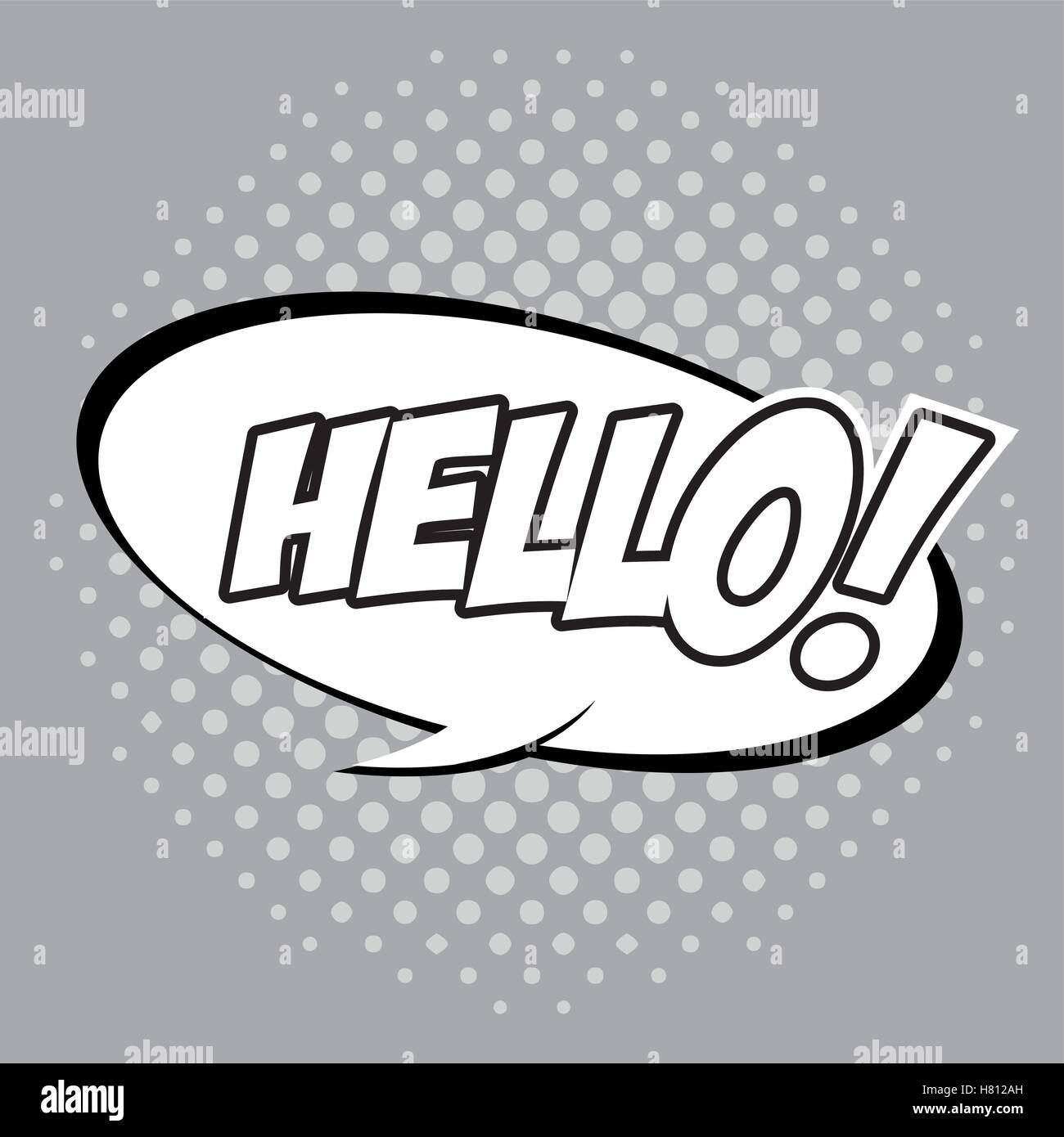 Expression bubble hello pop Stock Vector Images - Alamy