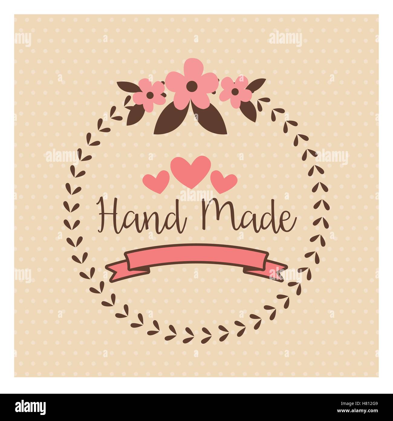 Hand Made label, handmade crafts workshop Stock Vector Image & Art - Alamy