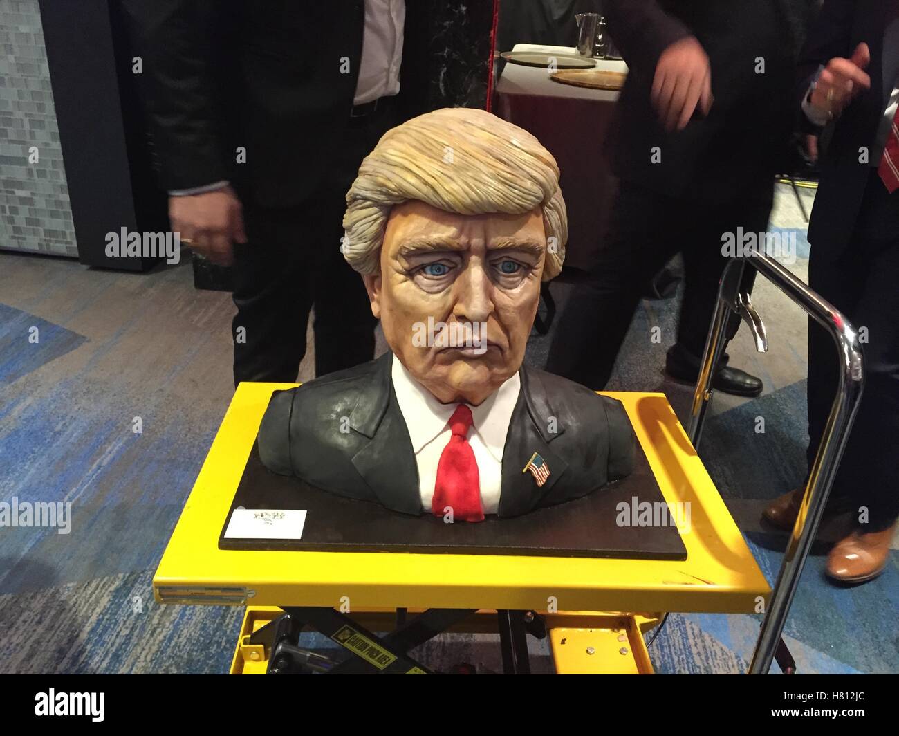 A cake moulded into the shape of Donald Trump's head, and made by ...