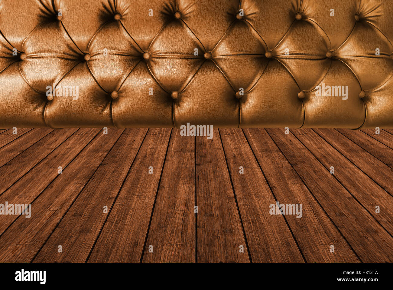 dark brown leather seat with dark wood texture plank panel timber ...