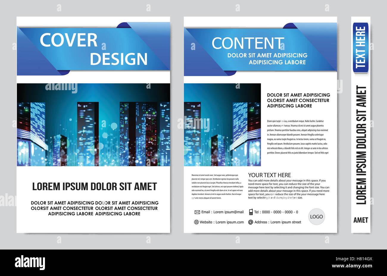 Cover book presentation report design template background Stock Vector ...