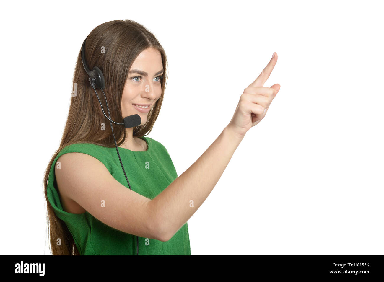 call operator woman Stock Photo - Alamy