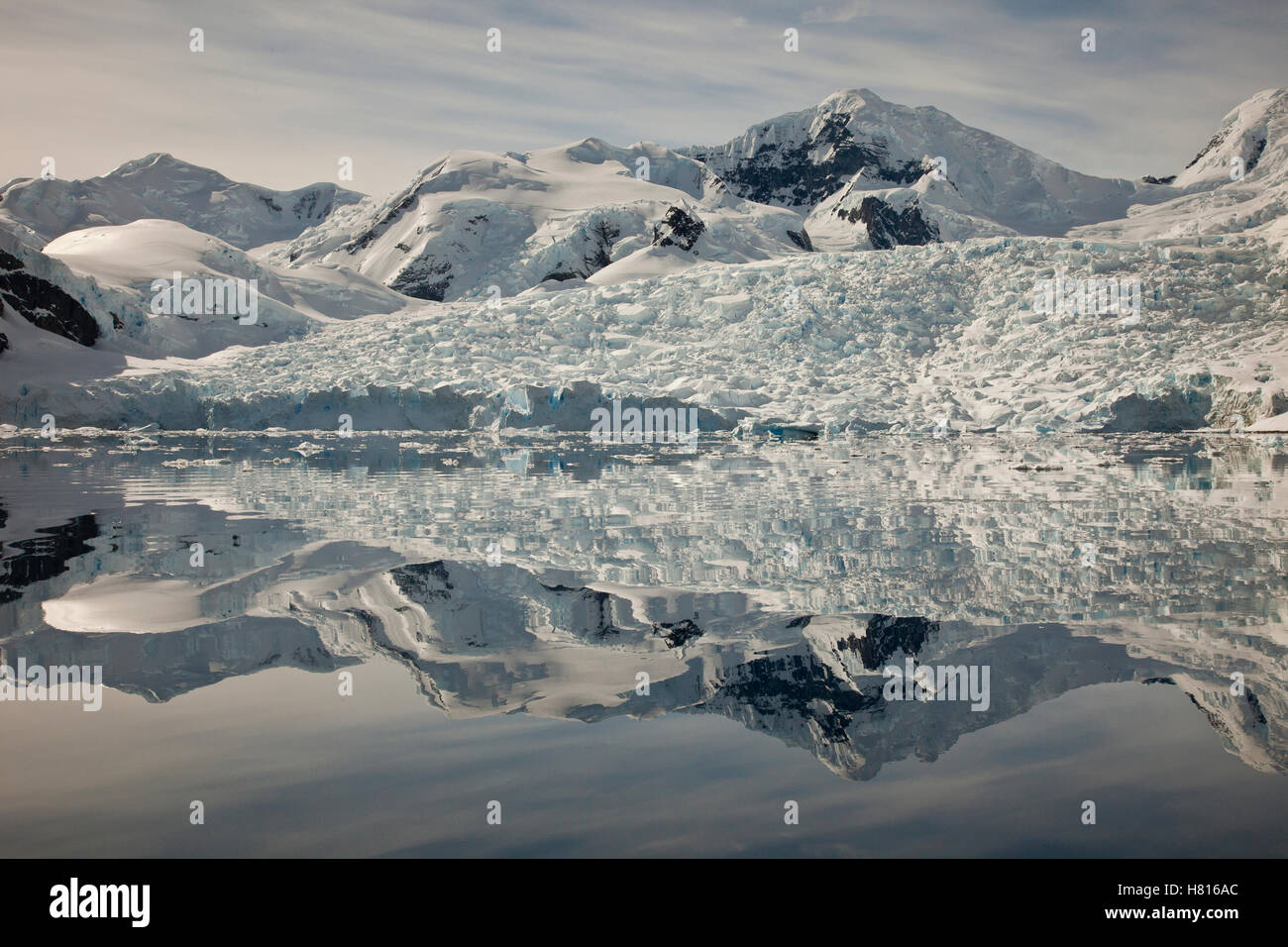 Glacial terminal moraine, Paradise Bay, Antarctic Peninsula, Antarctica ...