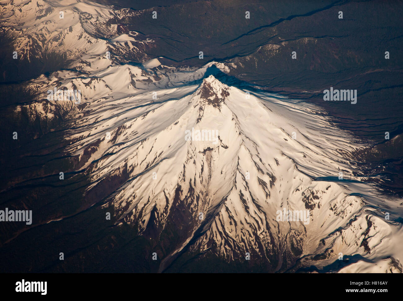 Snow-covered volcano, Andes, Chile Stock Photo - Alamy