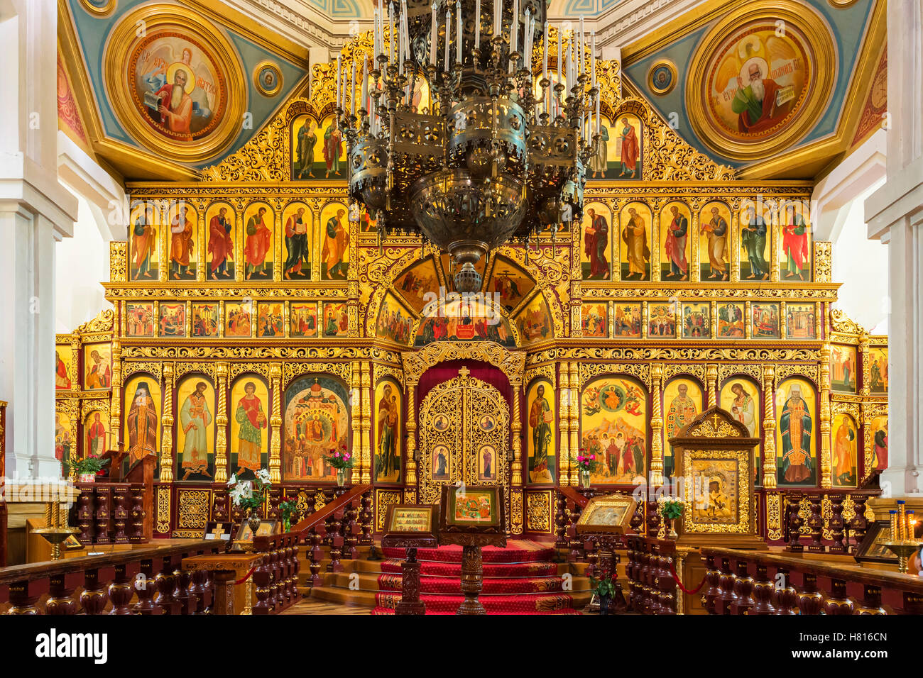 Ascension Cathedral or Zenkov Cathedral, Interior, Panfilov Park ...