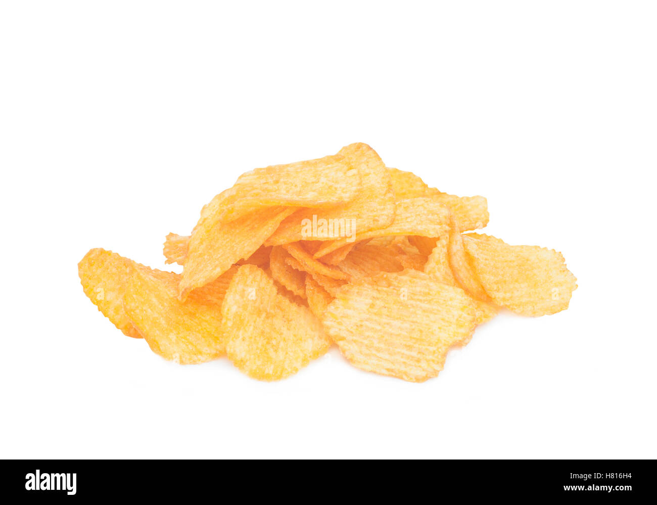 Pile of potato chips Cut Out Stock Images & Pictures - Alamy