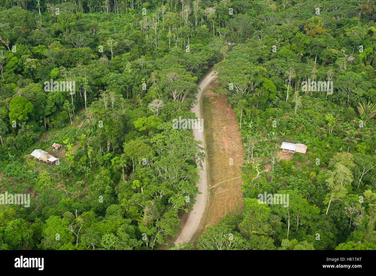 Maxus Road, originally an oil road and buildings showing colonization ...