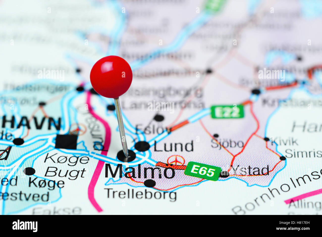 Malmö map hi-res stock photography and images - Alamy