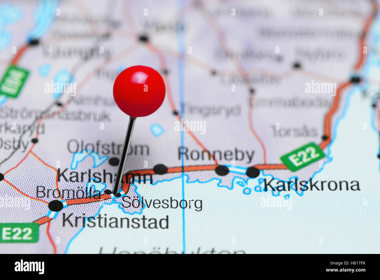 Map of solvesborg hi-res stock photography and images - Alamy