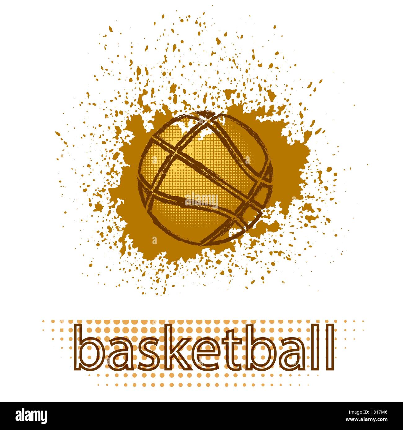 Basketball Creative Grunge Logo Stock Vector Image & Art - Alamy