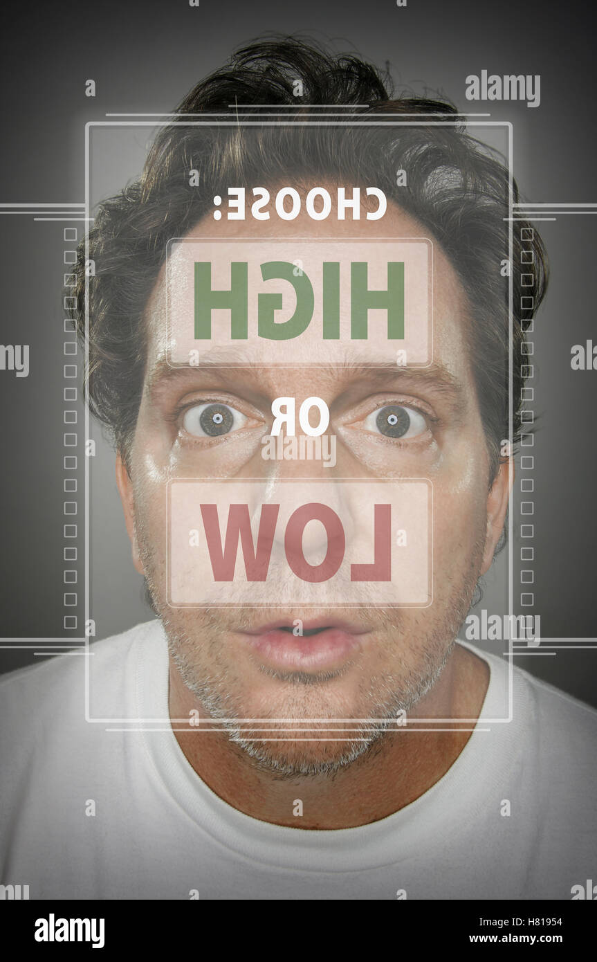 Good and bad in man head hi-res stock photography and images - Alamy