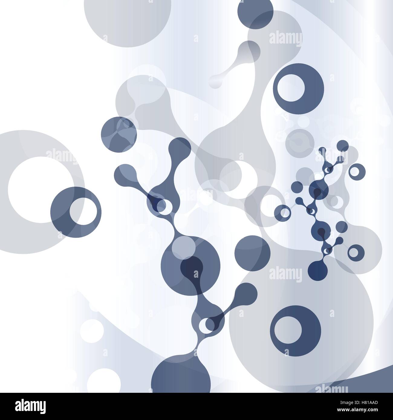Geometric background molecule and communication. Connected atoms ...