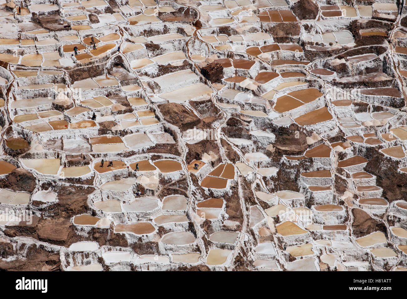 Salt spring and mine first mined by Incas in 1400s, Urubamba Valley ...