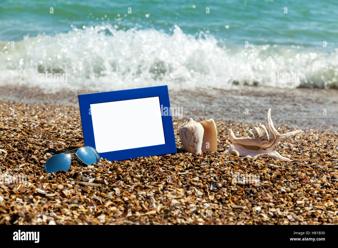 photo frame on the beach, photography on the beach, sea shells, beach ...