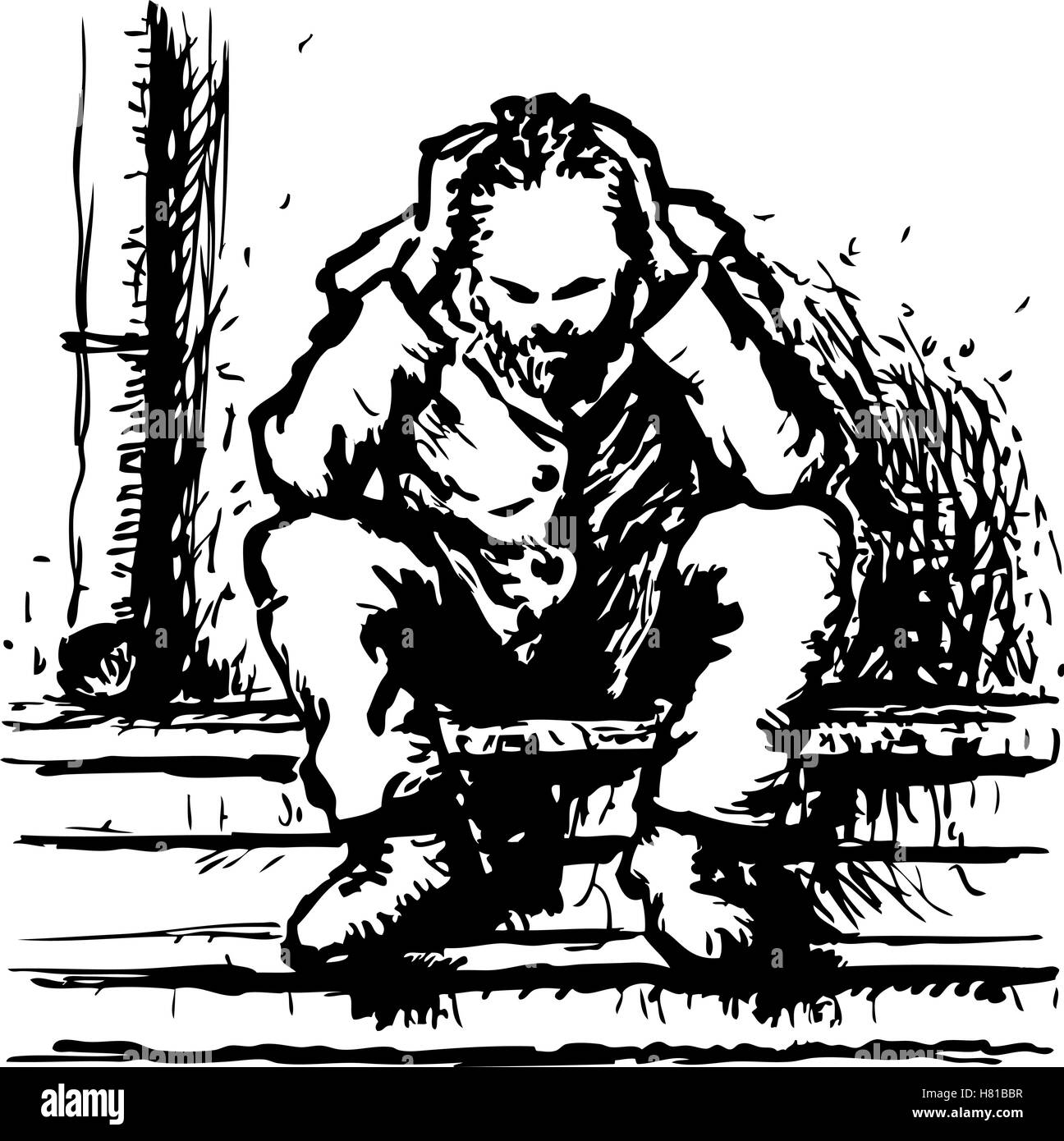 Homelessness homeless Stock Vector Images - Alamy